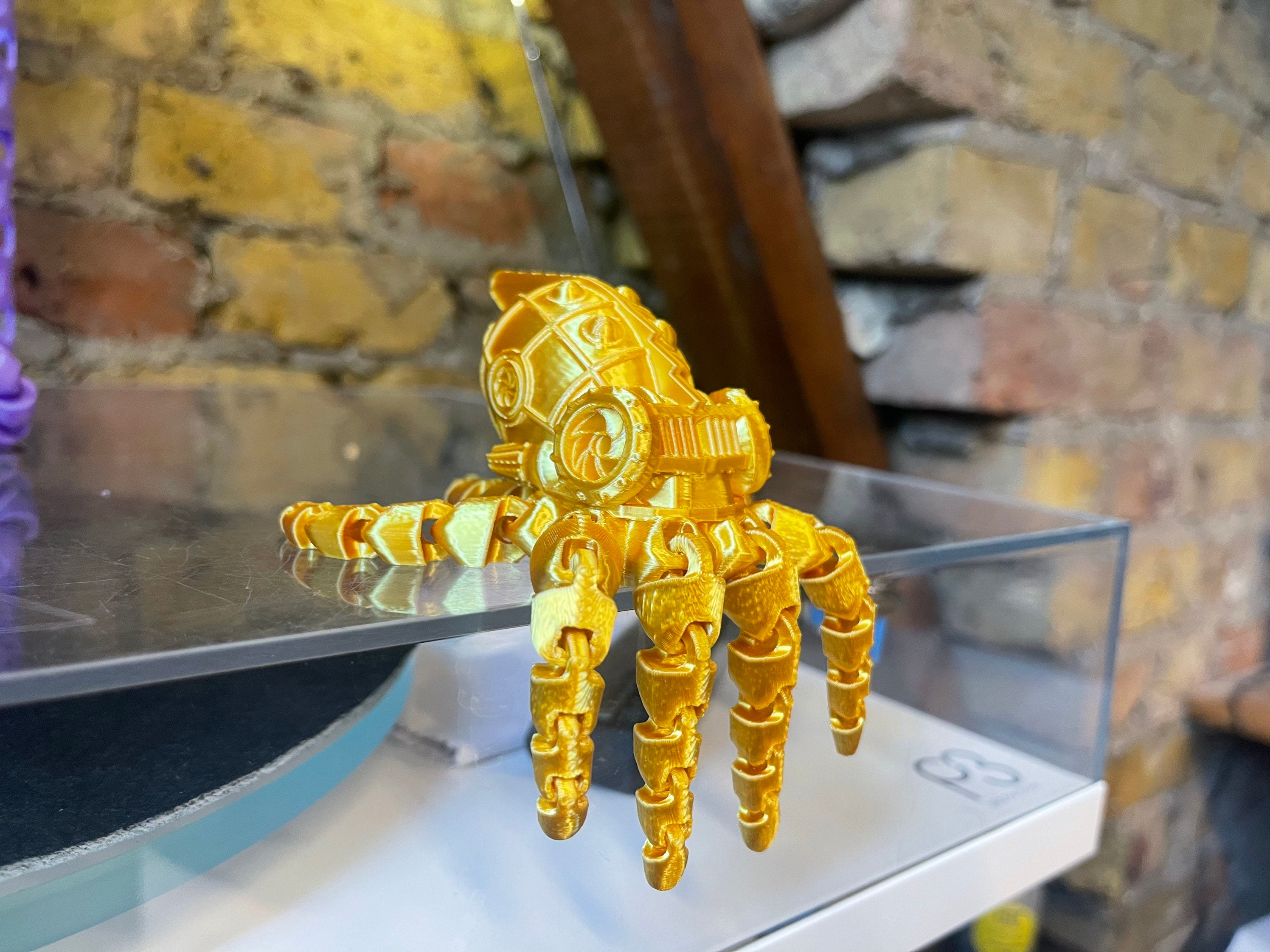 Octopus Steampunk 3D Printed Articulated Fidget Stress - Etsy