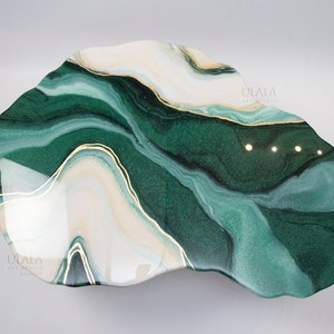 Emerald Coffee Table, Resin Coffee Table, Green Coffee Table, Agate ...