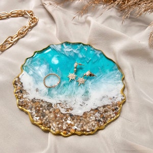 Resin Ocean Coaster Set Beach Inspired Coasters Beach Resin - Etsy
