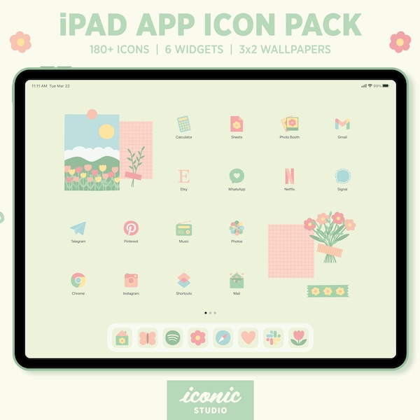 Aesthetic Kawaii Widgets - Etsy