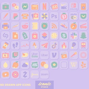 Spring Summer App Icon Pack, Cute Lilac App Icons Widgets Wallpapers ...