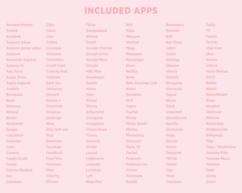 Cottagecore Aesthetic App Icon Pack Cute Pink App Icons - Etsy