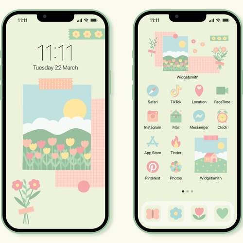 Kawaii App Icon Pack Wallpapers for Ios and Android / Cute - Etsy Australia