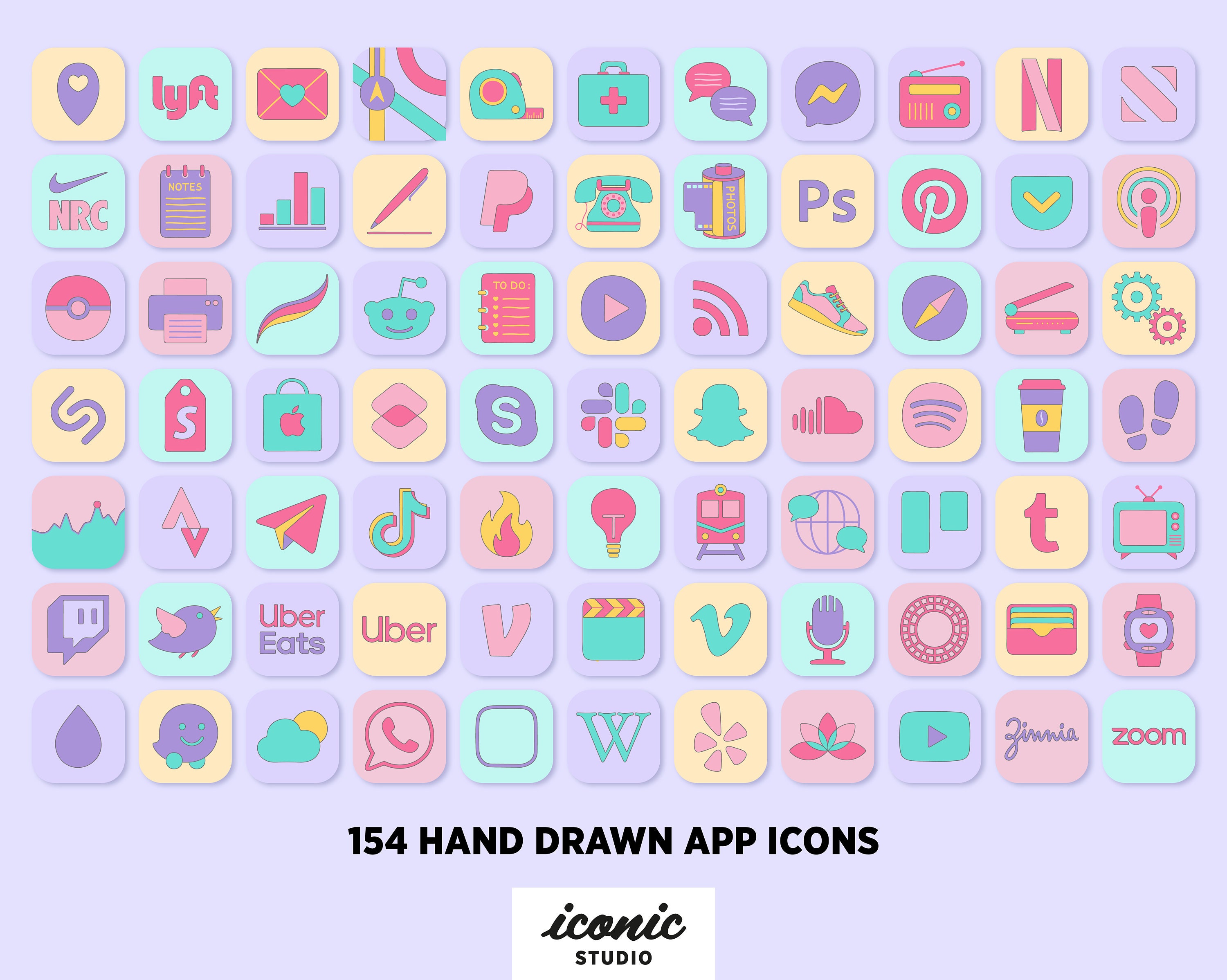 90's App Icons Retro App Icon Pack Ios 15 16 & Android - Etsy UK