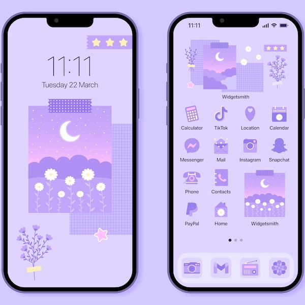 Aesthetic Kawaii Widgets - Etsy