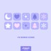 Winter Night App Icon Pack, Cute App Icons, Lofi Aesthetic, Retro ...