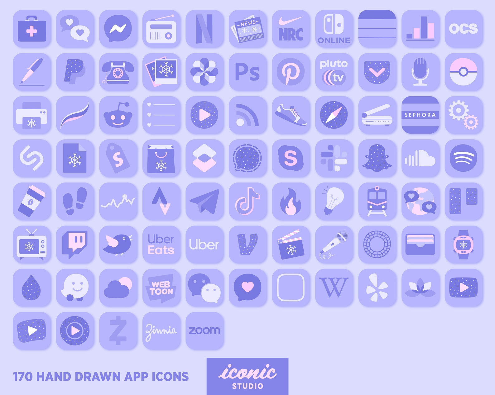 Winter Night App Icon Pack Cute App Icons Lofi Aesthetic - Etsy