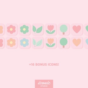 Cottagecore Aesthetic App Icon Pack, Cute Pink App Icons, Pastel Icons ...