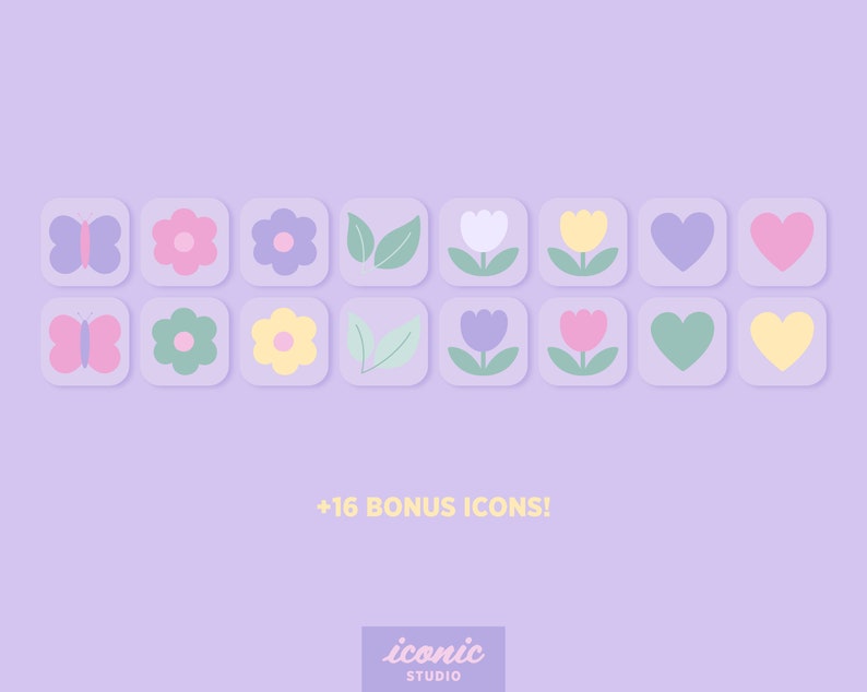 Cottagecore Ipad App Icon Pack Lilac App Icons Widgets - Etsy