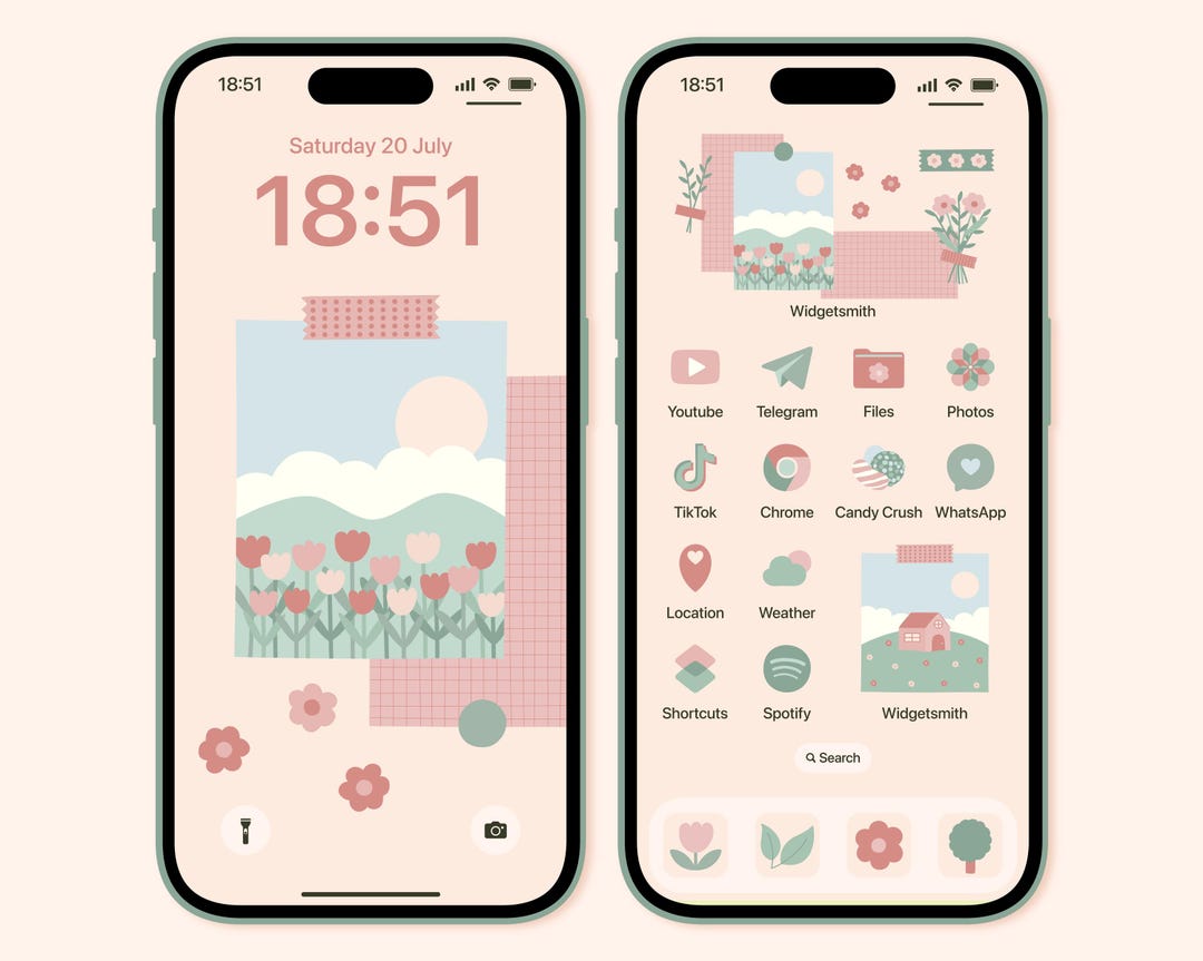 Cottagecore Aesthetic App Icon Pack, Neutral Tones App Icons, Beige ...