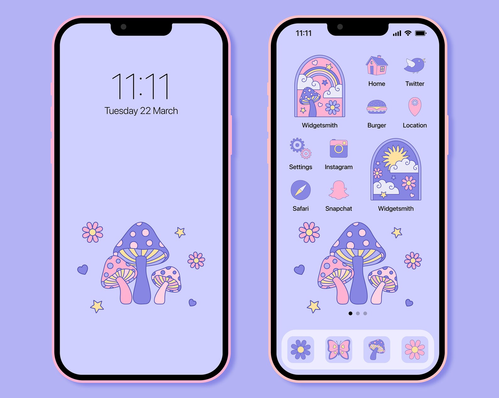 Cute Purple and Pink App Icon Pack Ios 14 15 & Android App | Etsy