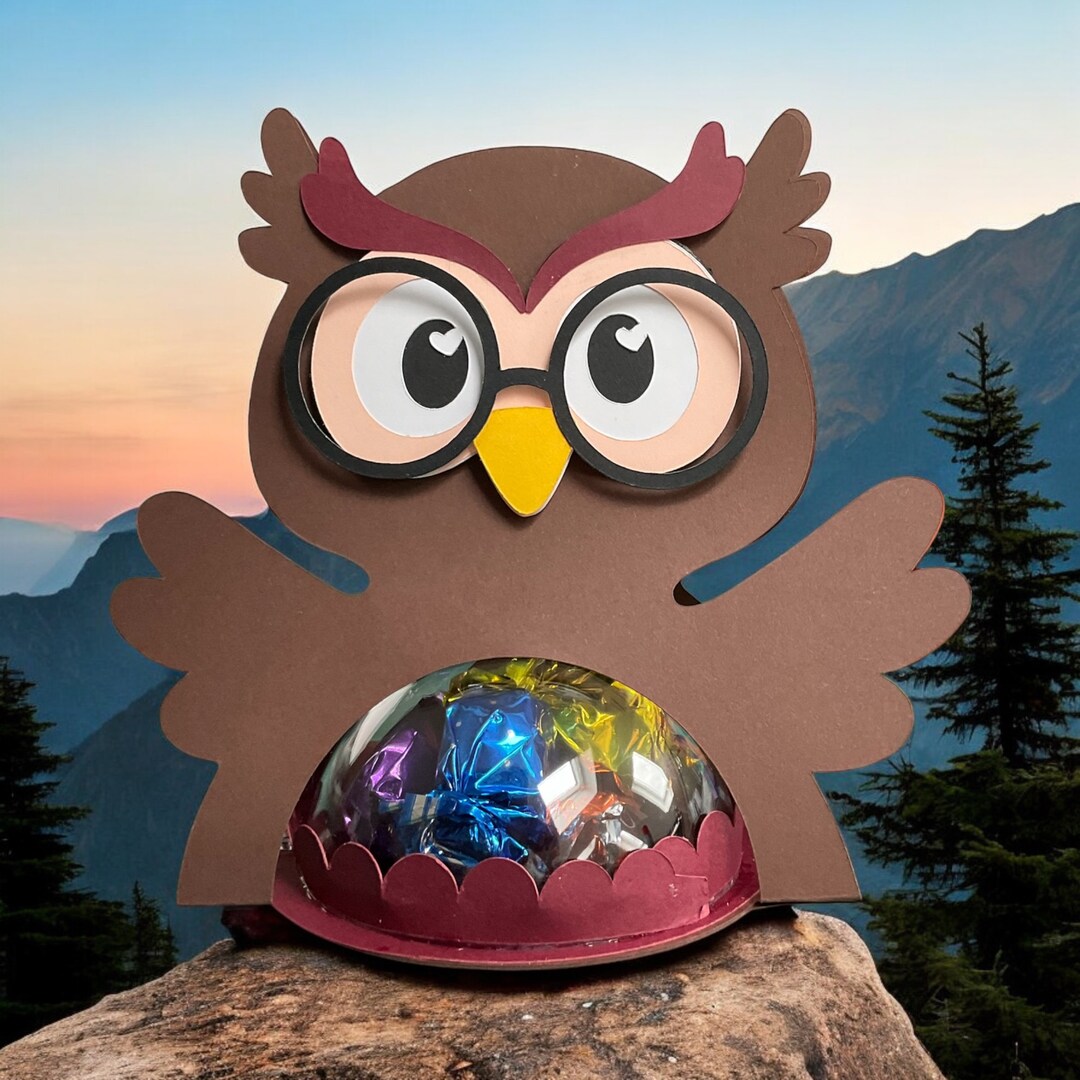 Owl With Chocolate! Teacher, School Leaver, Graduation Gift - Etsy