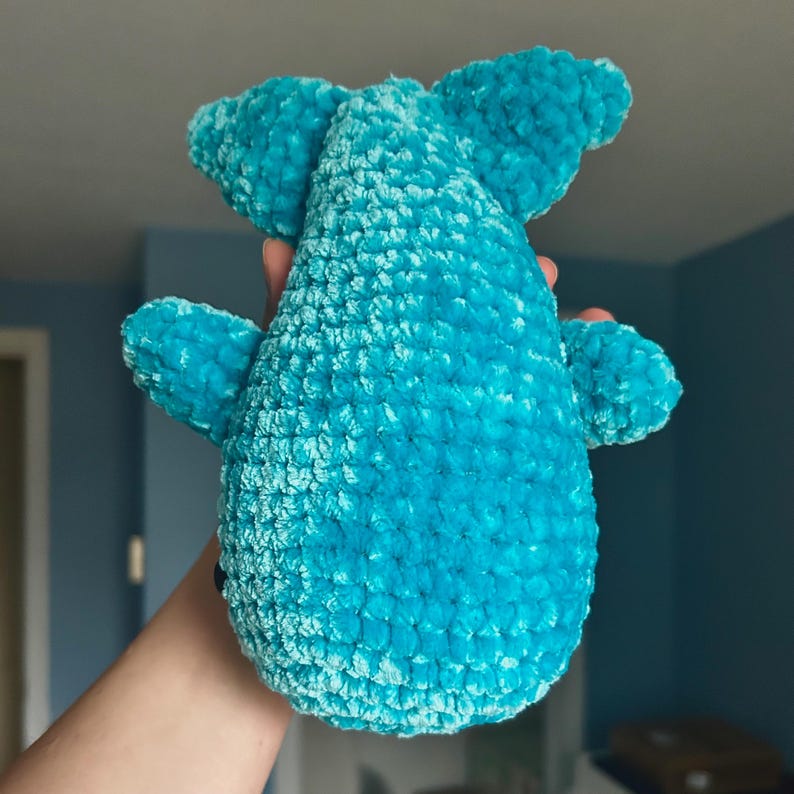 Handmade Velvet Blue Whale Plush – Soft & Cuddly Crochet Stuffed Animal ...