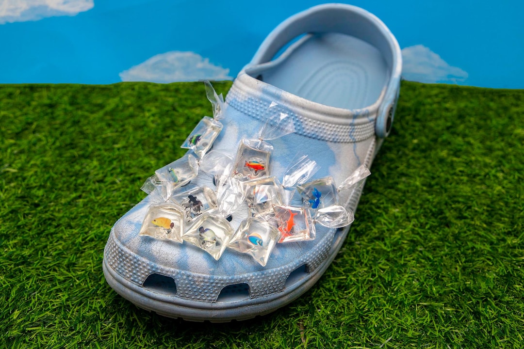 Miniature Bagged Fish Shoe Charms - Etsy