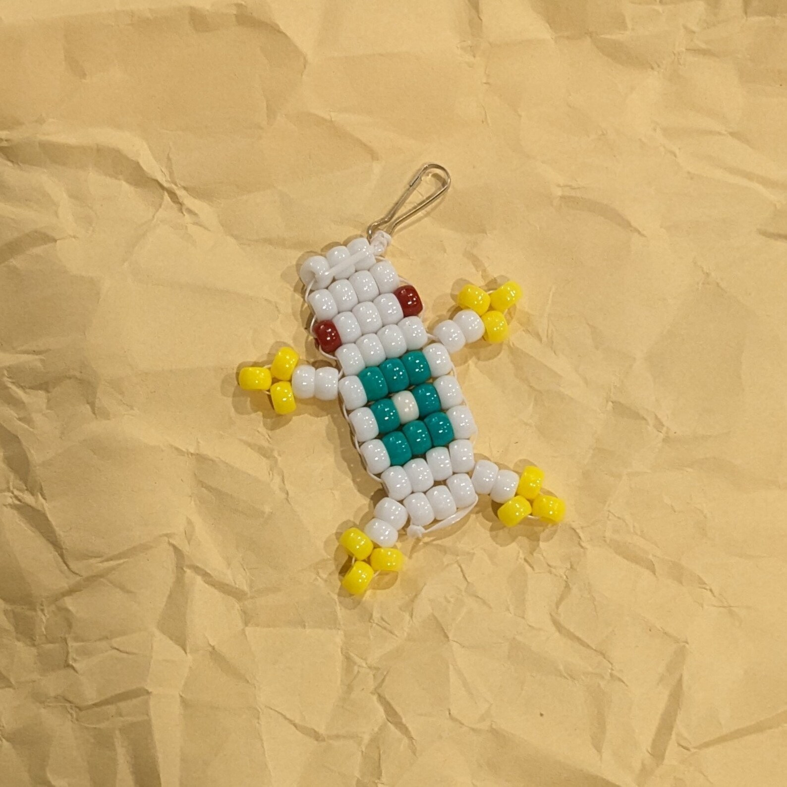 Pony Bead Reptile Keychains Silly Frog, Lizard Keychains for Backpacks ...