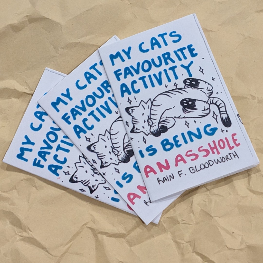 Zine my Cat's Favourite Activity... Original Handmade Artwork by ...