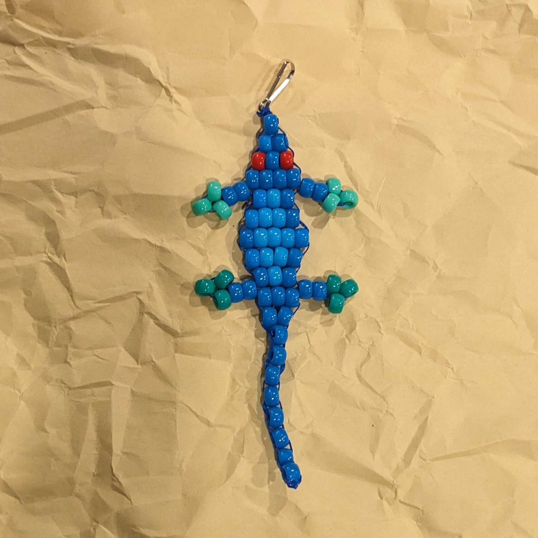 Pony Bead Reptile Keychains Silly Frog, Lizard Keychains for Backpacks ...