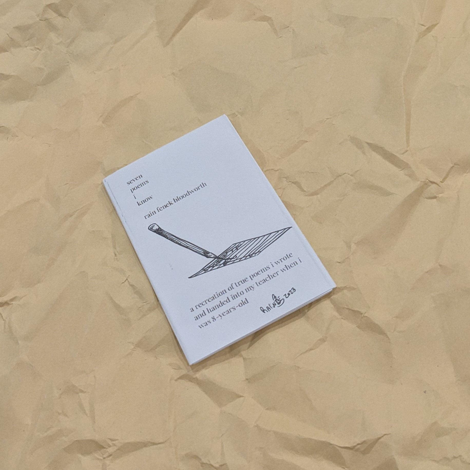 Zine seven Poems I Know Original Handmade Artwork by Independent Artist ...