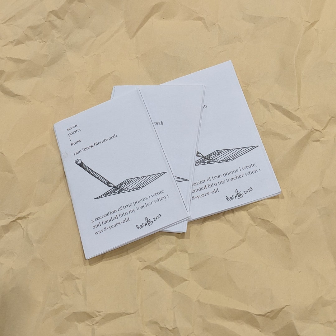 Zine seven Poems I Know Original Handmade Artwork by Independent Artist ...