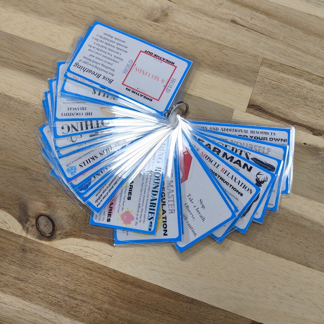 NEW Self Care and Coping Tools Keychain Large / PTSD Panic Attack ...