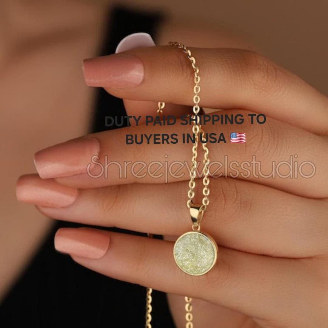 Dainty Libyan Desert Glass Necklace, Meteorite Pendant, Meteorite ...