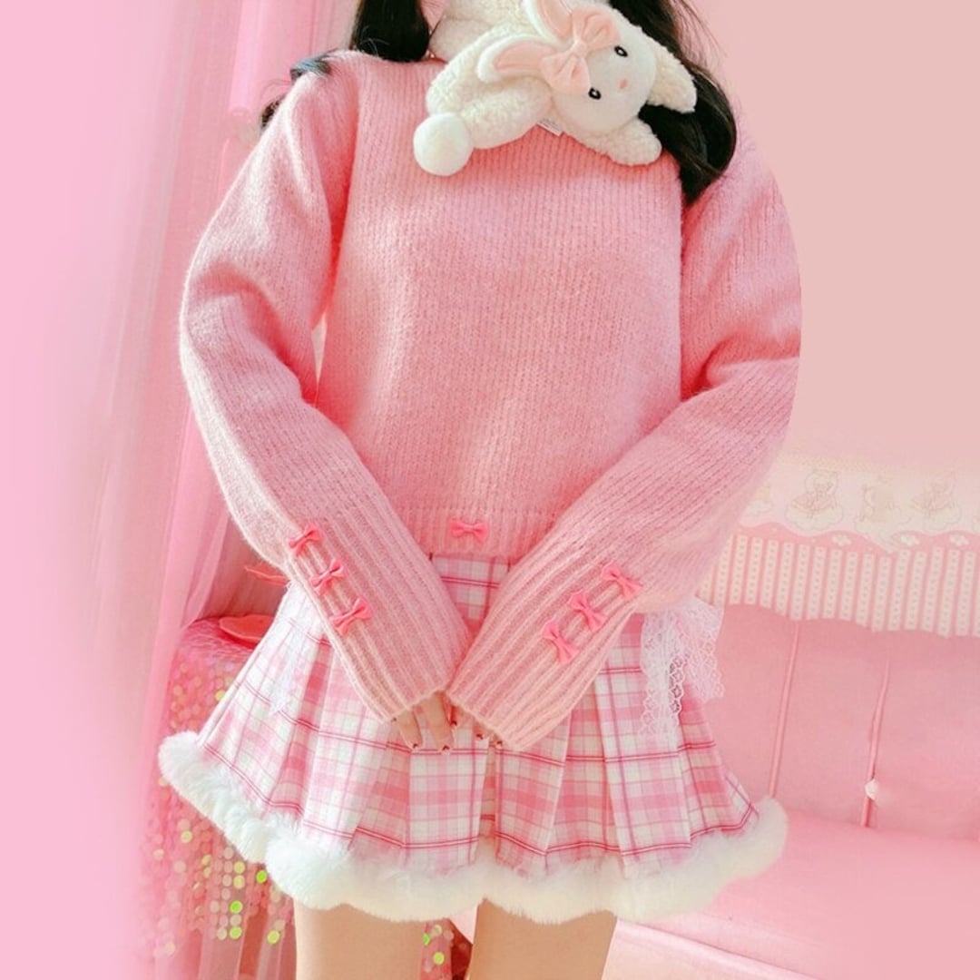 Mini Skirt Winter Harajuku Kawaii Pleated Korean Fashion Plaid Cute ...