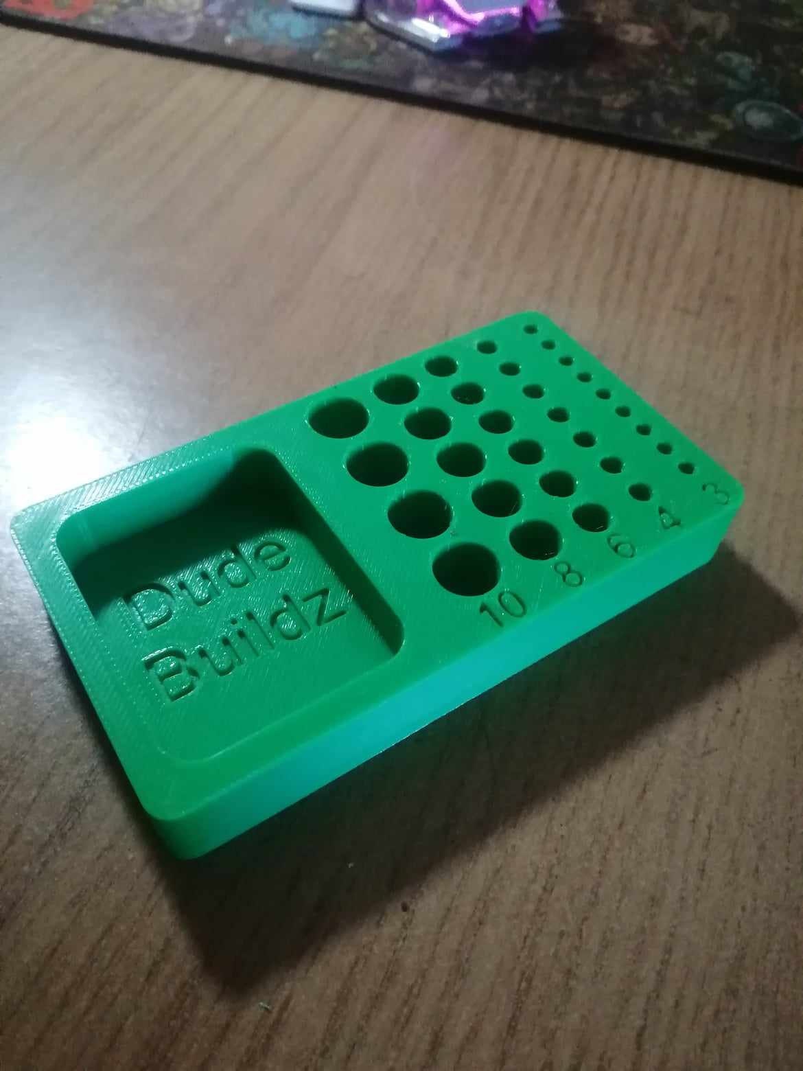 3d Printed File / Endmill Holder / Organiser / Size 10mm to 3mm ...