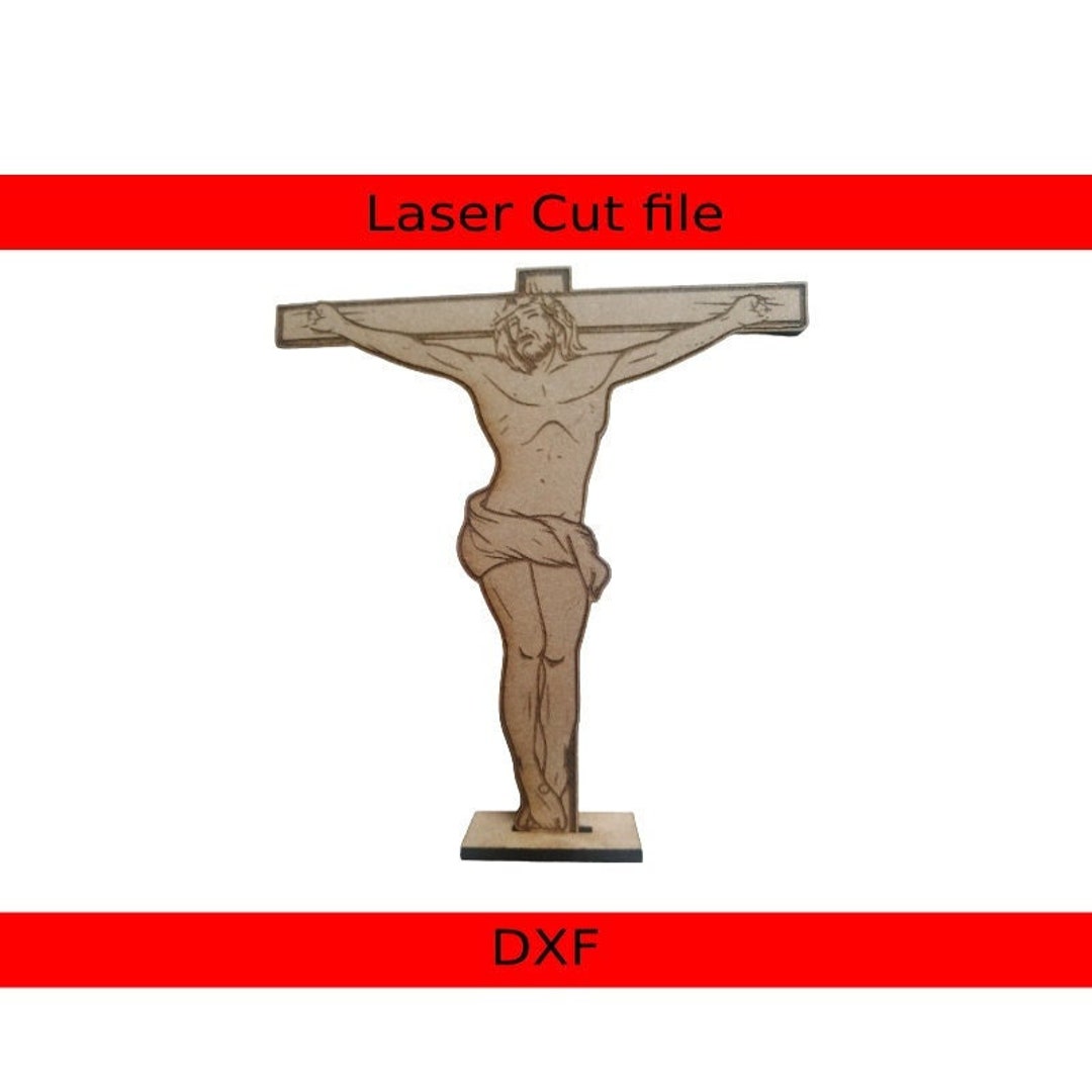 Jesus on the Cross Lightburn/ Cad File Mdf 3mm Cutout and - Etsy