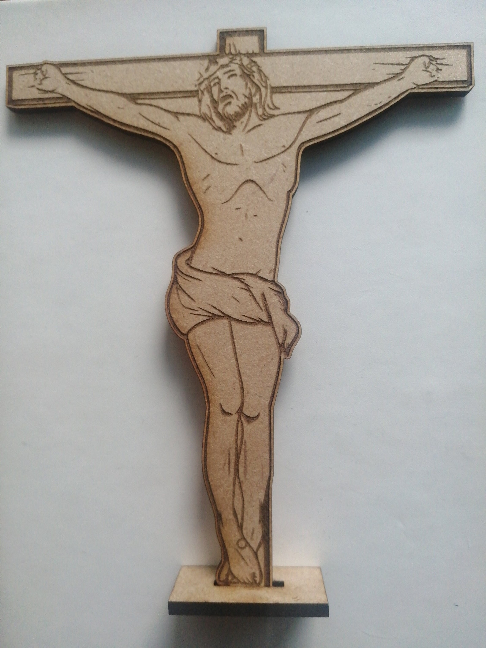 Jesus on the Cross Lightburn/ Cad File Mdf 3mm Cutout and - Etsy