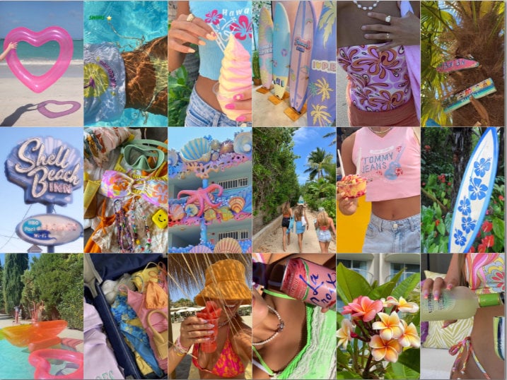 Coconut Girl Wall aesthetic collage kit 100 pcs room decor - Etsy