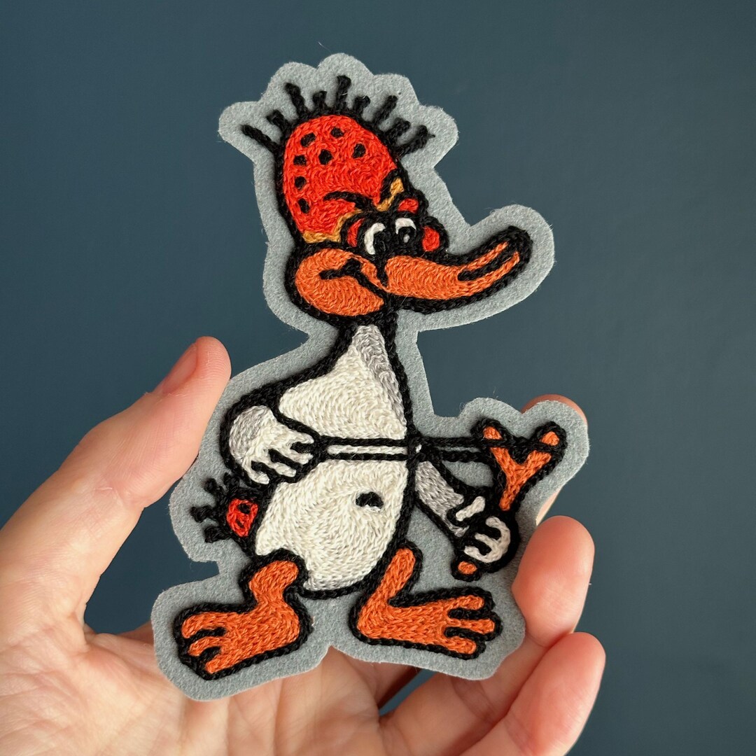 Traditional Sailor Jerry Slingshot Duck Chainstitch Embroidery Patch - Etsy