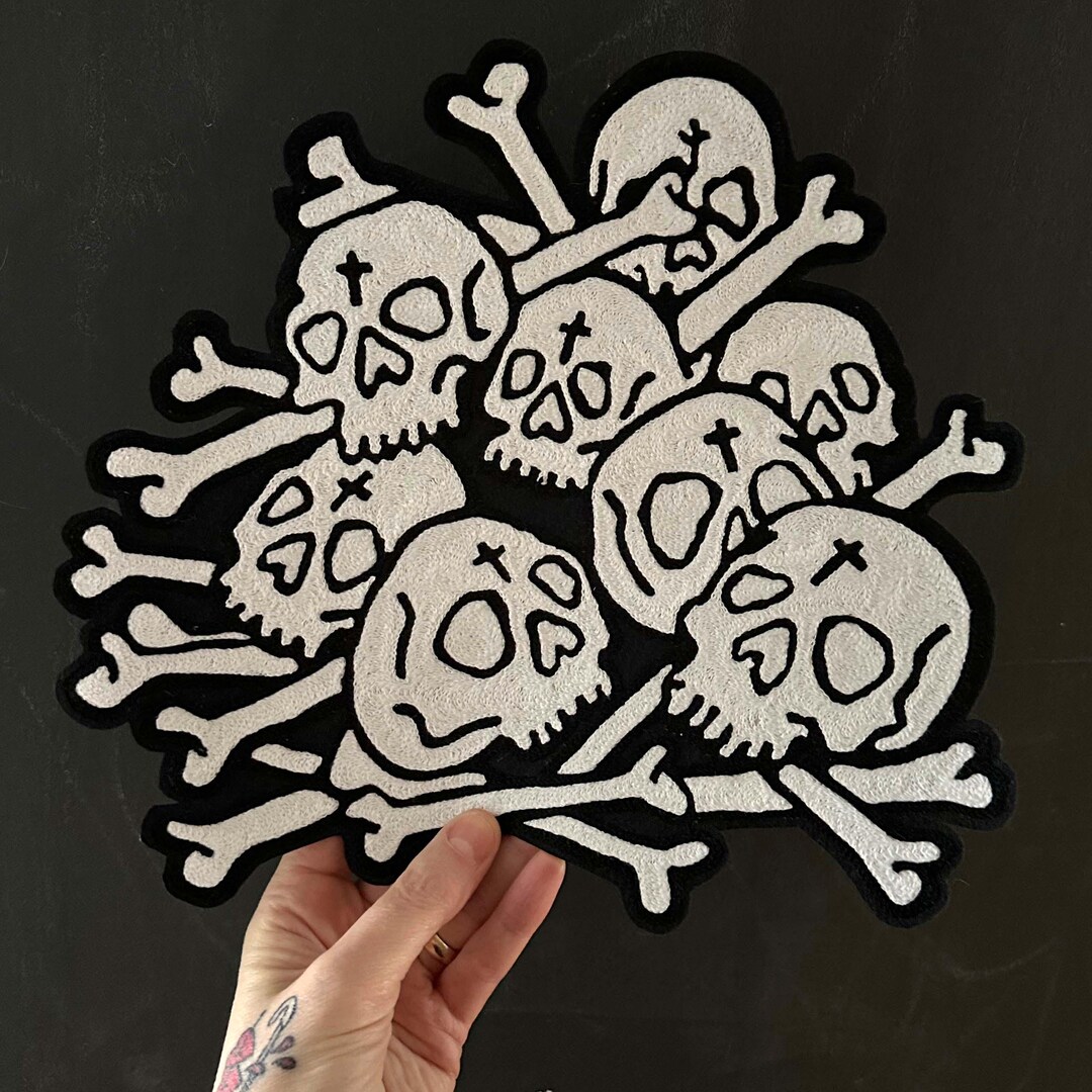Big Pile O' Skulls Chainstitch Embroidery Patch - Etsy