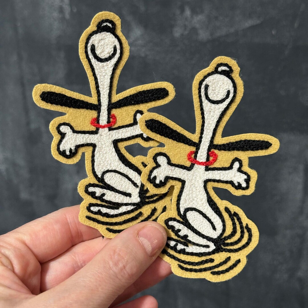 Happy Dancing Snoopy Tattoo Flash Chainstitch Embroidery Patch - Etsy