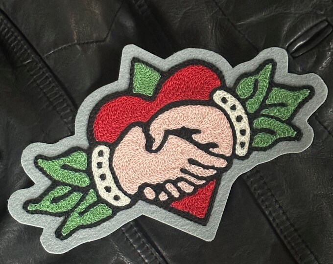 Handshake Fede Chainstitch Embroidery Patch - Etsy