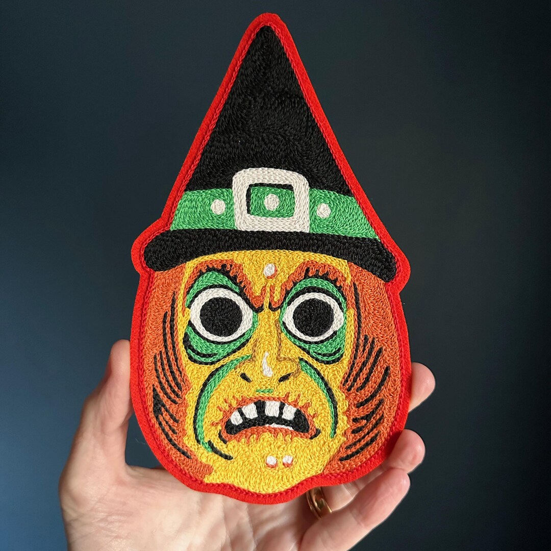 Ben Cooper Witch Mask Chainstitch Embroidery Patch - Etsy