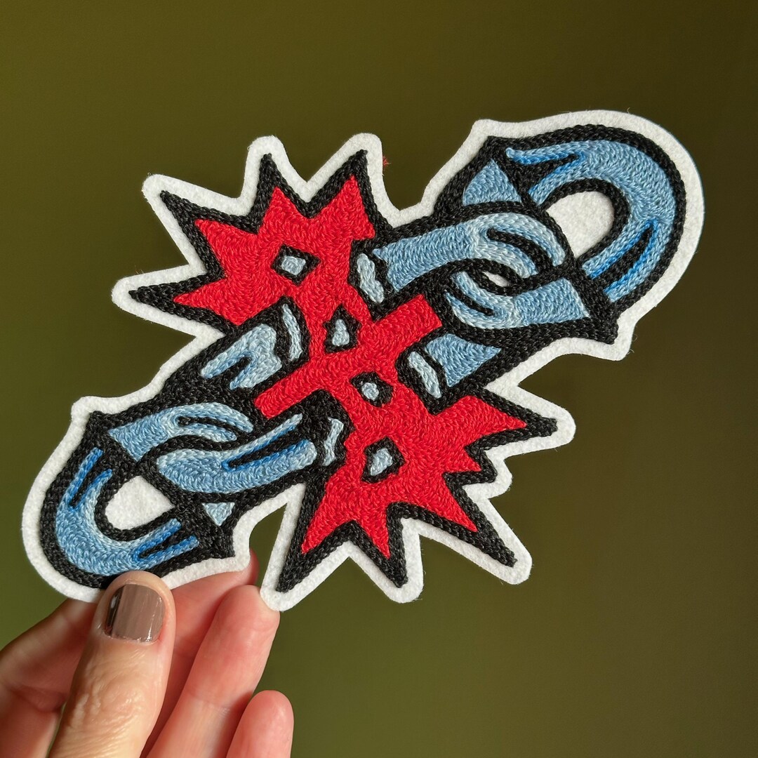 Broken Chain Tattoo Flash Chainstitch Embroidered Patch - Etsy