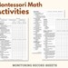Montessori Math Activities Monitoring Record Sheets for | Etsy