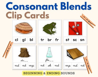 Montessori Blue Series Clip Cards - Etsy