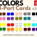 COLORS Montessori Nomenclature 3-part Cards Vocabulary Building ...