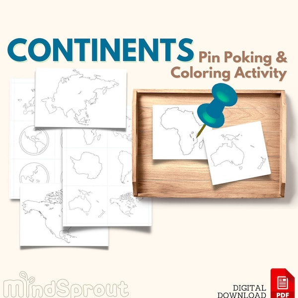 Push Pin Poke Montessori Fine Motor Skills Printables - Etsy