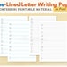 Montessori Blue-lined PRINT Letter Writing Sheet Tracing Activity ...