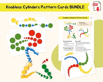 Montessori Knobless Cylinders Pattern Cards Bundle - Sensorial ...