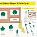 Botany Cabinet Shapes 3-part Cards Montessori Sensorial Language ...