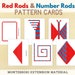Red Rods and Number Rods Pattern Cards Montessori Sensorial Material ...