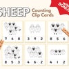 Counting SHEEP Clip Cards Sheep Family 3-part Cards Number Matching ...