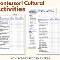 Montessori MATH Activities Monitoring Record Sheet Scope and Sequence ...