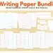 Montessori Writing Paper BUNDLE Sheet Strip Booklet Montessori Language ...