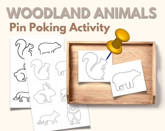 Geometric SHAPES Push Pin Poke Prick Punch Activity, Fine Motor Skills ...