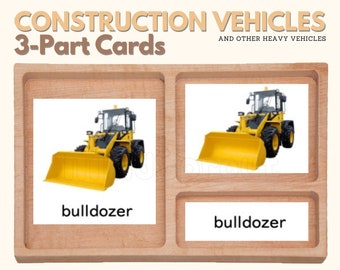 Construction Vehicle Nomenclature Cards - Etsy
