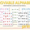 Alphabet Letter Recognition Lowercase Uppercase Print Cursive Clip Card ...
